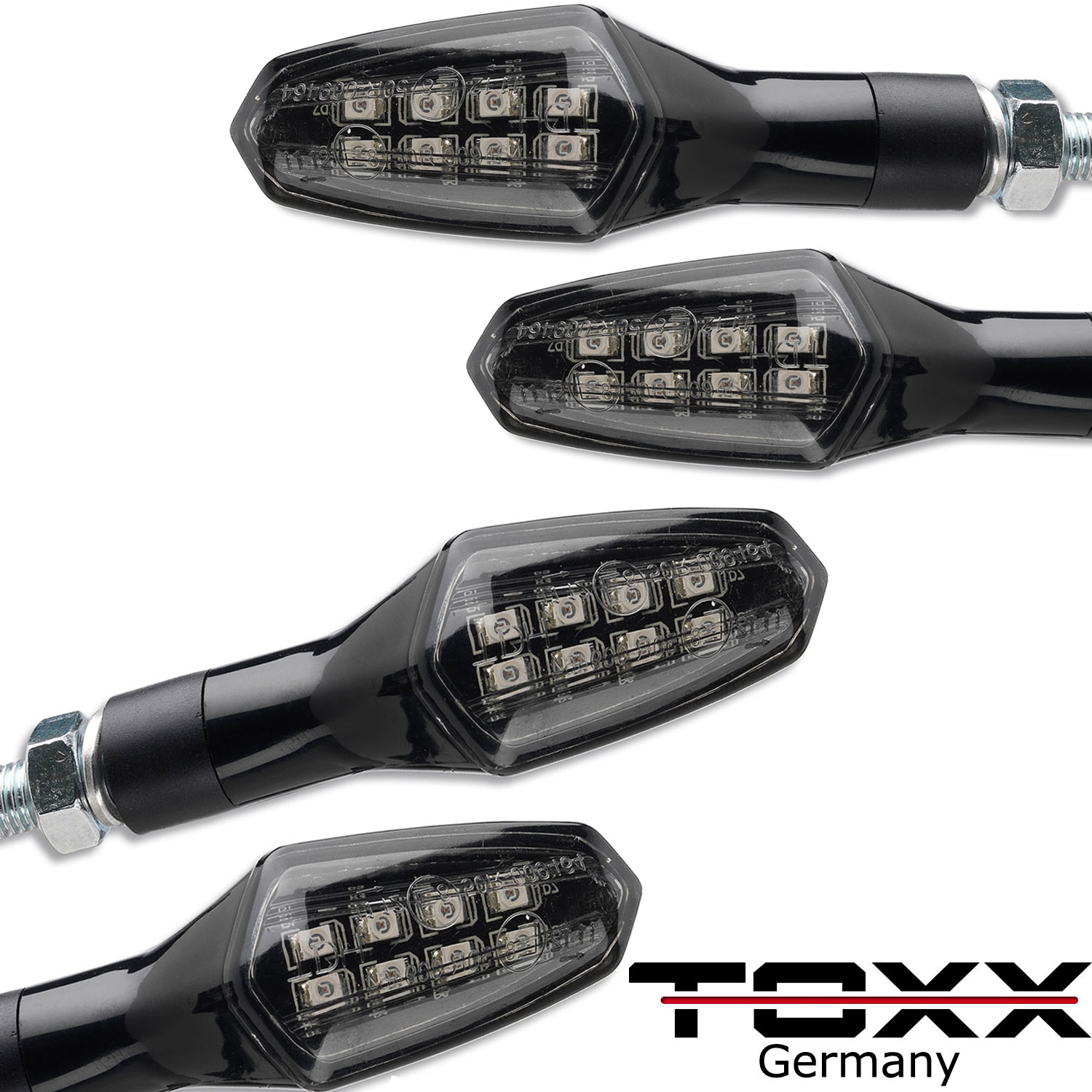ToXx LED Blinker Pike schwarz 2 Paar | Blinker-/Rücklicht Set´s ...